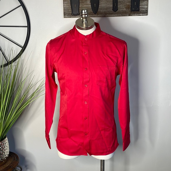 Zeroyaa | Shirts | Nwt Zeroyaa Button Down Banded Collar Slim Fit Dress ...